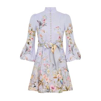 Zimmermann Femme, Robes, Bleu, Taille: 40 FR Rebellion Button Mini Dress