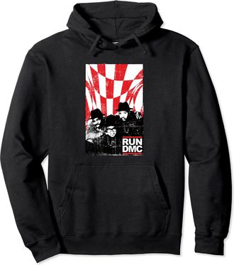 Run DMC Run DMC Offizielle Vintage Kariert Pullover Hoodie