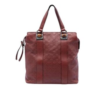 Gucci Sac cabas Bamboo Bar Pre-owned - Femme - Pre-owned - Rouge - Taille: ONE Size