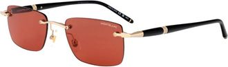 Montblanc Meisterst&uuml;ck Rechteckige Sonnenbrille - - Accessories - Herren - Schwarzk - 54 MM