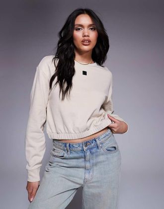 A|X Armani Exchange Sweatshirt in Cremeweiß mit Logo