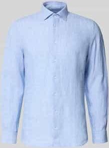 Seidensticker Slim Fit Business-Hemd aus Leinen mit Kentkragen