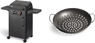 Enders Elektrogrill eFLOW PRO 2 TURBO aus der SHADOW-Serie & GEMÜSEPFANNE Grill-Zubehör 8790, BBQ Gourmet, für Gemüse, Salat, Fisch, Pfanne, beschichtet