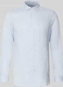 Scotch & Soda Regular Fit Leinenhemd mit Button-Down-Kragen