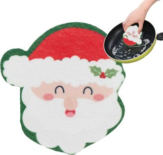 Generic Weihnachtsschwamm - weicher Geschirrspüler mit Pan-Mann-Design | Allzweckreiniger, kratzfest, Scheuerschwamm für Haushalts- und Küchen-Reinigungsprodu