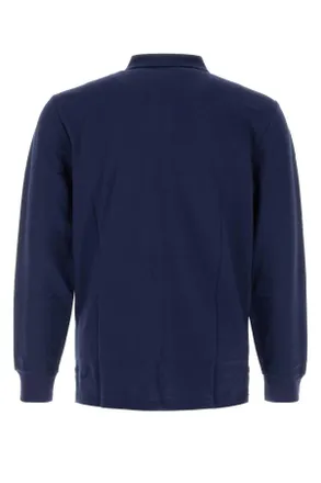 Polo Ralph Lauren Mens Navy Blue Piquet Polo Shirt Newportnavyc3870 Exterior: Cotton T-shirts And Polos