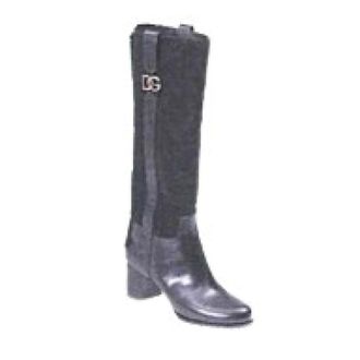 Dolce & Gabbana Botte d&eacute;quitation en daim - Femme - Chaussures - Noir - Taille: 40 EU