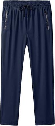 Generic Comfijeans - Jean Mom ultra extensible - Confortable - S&eacute;chage rapide - Avec taille &eacute;lastique - Poches pour personnes &acirc;g&eacute;es de plus de 50 ans, bleu ma