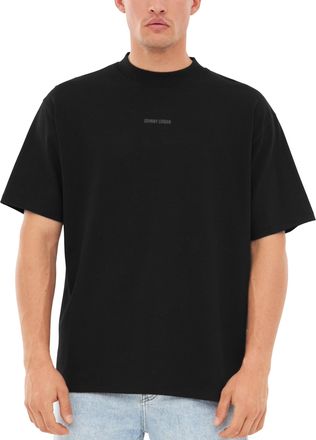 Johnny Urban Oversized Tshirt Herren & Damen Schwarz - Sammy - Heavy Basic Kurzarm T-Shirt Oversize - Enganliegender Kragen - Unisex - 100% Baumwolle - Einfarbig
