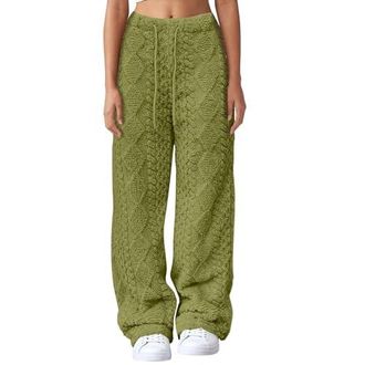 Generic Pantalon large pour femme, pantalon de jogging pour femme, pantalon de jogging grande taille pour femme, pantalon ample avec cordon de serrage pour hi