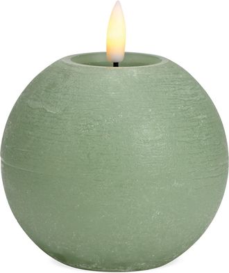 Matches 21 LED Kerzen Kugeln 2er Set aus Echtwachs mit Timerfunktion & inkl. Fernbedienung - Kerzen realistisch flackernde Flamme warmweiß Ø 10 x 9 cm - Elektris