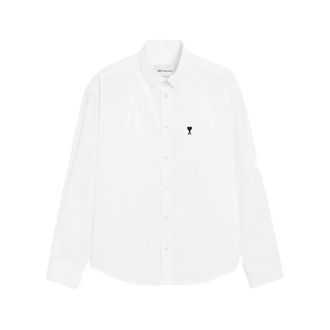 Ami Boxy Cotton Shirt - - Shirts - Herren - Wei&szlig; - 2XL
