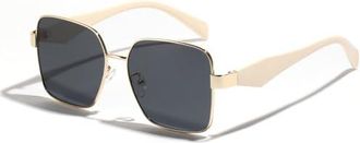 Generic Lunettes de soleil carrées rétro tendance pour femmes et hommes Lunettes de soleil classiques vintage UV400 nuances dextérieur