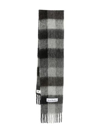 Acne Studios écharpe à carreaux - Gris