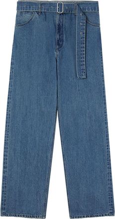 Jil Sander Lockere Jeans mit Gürtel - Blau