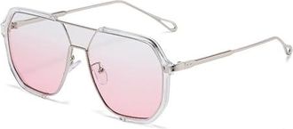 Generic Lunettes De Soleil M&eacute;tal Grand Cadre Hommes Et Femmes F&ecirc;te D&eacute;placements Quotidiens Vacances Lunettes De Soleil(Pink)