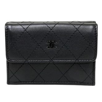 Chanel Pre-owned Vintage Tri-Fold Wallet - - Pre-owned - Damen - Schwarzk - ONE SIZE