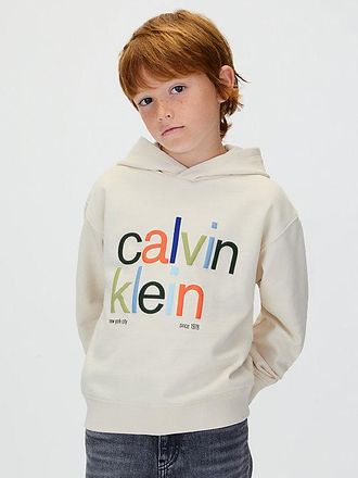 Calvin Klein Logo-hoodie - Whitecap Gray - Jungen - 14