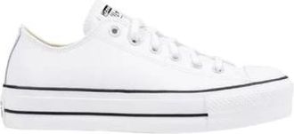 Converse Femme, Chaussures, Blanc, Taille: 36 1/2 EU Baskets &agrave; plateforme en cuir avec semelle &eacute;paisse