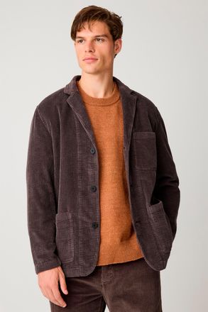 Knowledge Cotton Apparel Herren vegan Blazer Corduroy Schokoladentorte