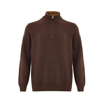 Gran Sasso Homme, Pulls, Brun, Taille: 3XL Pull Imitation Zipp&eacute;