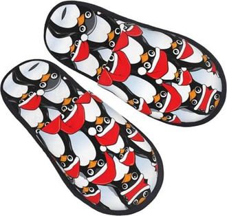 Generic Pantoufle Impression De Pingouins De No&euml;l Chaussons Hiver Antid&eacute;rapants Chaussures Pour Femme Int&eacute;rieur Homme M