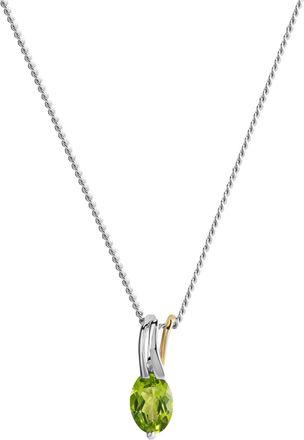 Fascination by Ellen K Anh&auml;nger mit Kette 375/- GG/WG Peridot