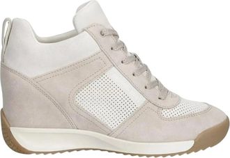 Michael Kors Baskets compens&eacute;es Nikko S2 en daim perfor&eacute; - Femme - Chaussures - Beige - Taille: 37 EU