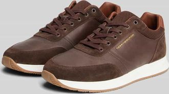 Tommy Hilfiger Sneaker aus echtem Leder mit Label-Schriftzug