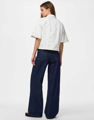 Pieces Chemise en jean - Nuage-Gris
