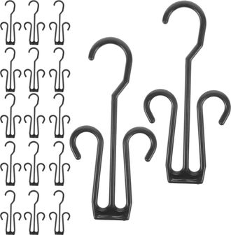 NUOBESTY 36 St&uuml;ck Schuhaufh&auml;nger aus Kunststoff mit Doppelhaken Platzsparendes Schuhtrockenregal und Organizer f&uuml;r Hausschuhe Sandalen Schuhpr&auml;sentation Im Kle