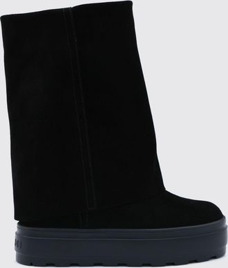 Casadei Kniehohe Keilstiefel aus Veloursleder