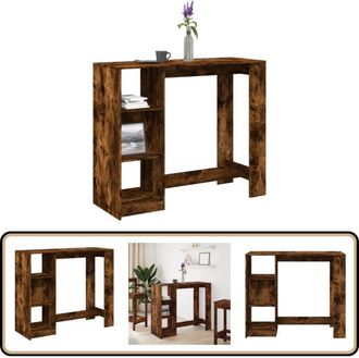 vidaXL Bartisch mit Regal Räuchereiche 124x46x103,5 cm Holzwerkstoff - Vidaxl