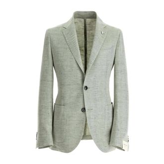 L.B.M. 1911 Gr&uuml;ne Weiche Spike Jacke - - Jackets - Herren - Gr&uuml;n - L
