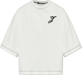 Jacquemus Homme, Tops, Blanc, Taille: XS Letro T-Shirt