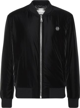 Philipp Plein Homme, Vestes, Noir, Taille: 2XL Veste Bombe en Nylon