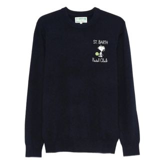 MC2 Saint Barth Snoopy Padel Mini 61 Sweater - - Knitwear - Herren - Blau - S