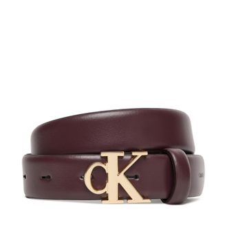 Calvin Klein Dameng&uuml;rtel Calvin Klein Ck Buckle 30Mm Fixed Belt LV04F7054G Dunkelrot