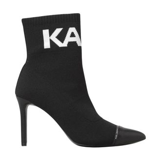 Karl Lagerfeld Gestrickte Sockenstiefel mit Spitzer Kappe - - Shoes - Damen - Schwarzk - 38 EU