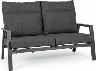 BIZZOTTO Lounge Kledi mit Kissen aus Aluminium und Texilene f&uuml;r Garten und Terrasse -Sofa / Anthrazit