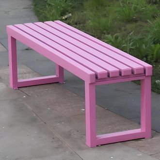 Generic Gartenbank Metall, Parkbank, Wetterfeste Außenbänke, Terrassenbank Mit Metallrahmen, Für Garten, Rasen, Terrasse, Veranda, Park, Hof