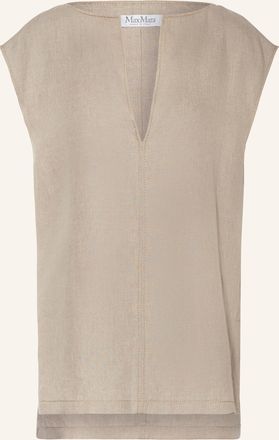 Max Mara Blusentop Colimbo Aus Leinen beige