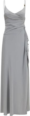 Versace Viskose Jersey Kleid - - Dresses - Damen - Grau - S