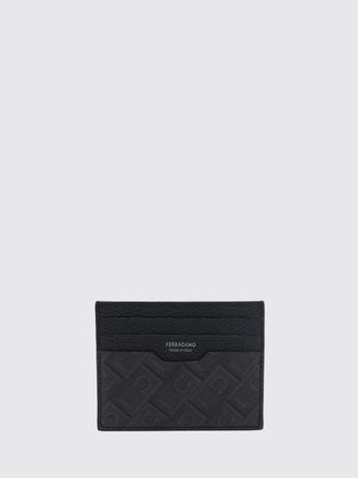 Ferragamo Flacher Kartenhalter von aus Kalbsleder mit Gancini-Logo-Detail