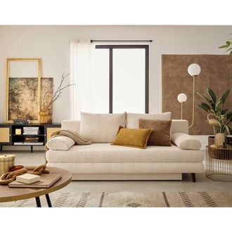 Best Mobilier Bestmobilier - Wonder - canapé 3 places convertible avec coffre en velours côtelé