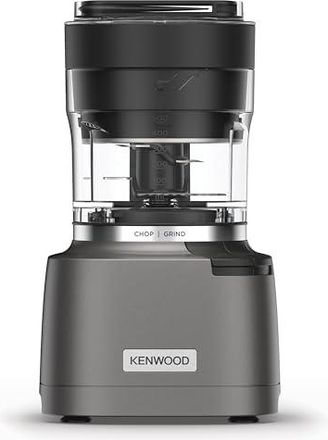 Kenwood Duo Prep 2-in-1 CHP80.000SI Multi-Zerkleinerer & Mahler, Quadblade-Klingen, Hochgeschwindigkeits-Mahlwerk, kompakt, Pulsfunktion, Rutschfest, 500-ml-B