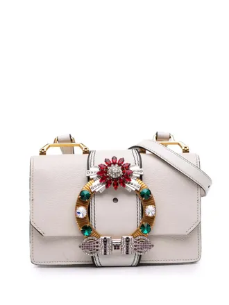 Miu Miu sac à bandoulière Madras (2010-2025) - Blanc