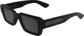 Calvin Klein Homme, Accessoires, Noir, Taille: 50 MM Lunettes de soleil rectangulaires modifi&eacute;es