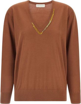 Dries Van Noten Femme, Pulls, Brun, Taille: 36 FR Pull Tuomas
