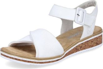 Rieker Damen Klassische Sandalen V3691, Frauen Sandalen,Sommerschuhe,Freizeitschuhe,offene Schuhe,Strandschuhe,Weiss (80),36 EU / 3.5 UK